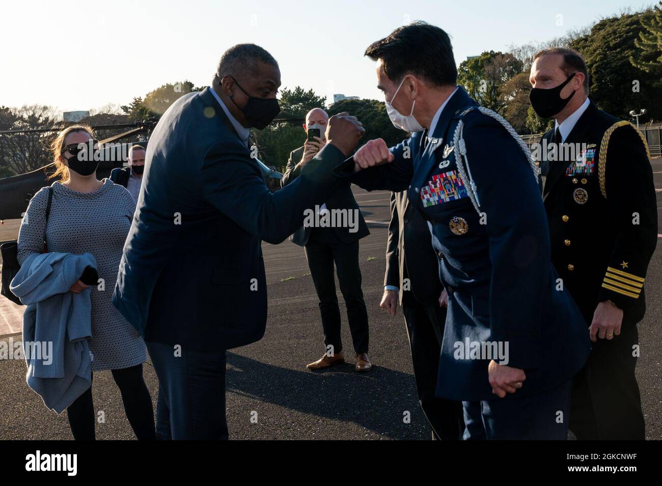 Secretary of Defense Lloyd J. Austin III arrives Hardy Barracks, Japan ...
