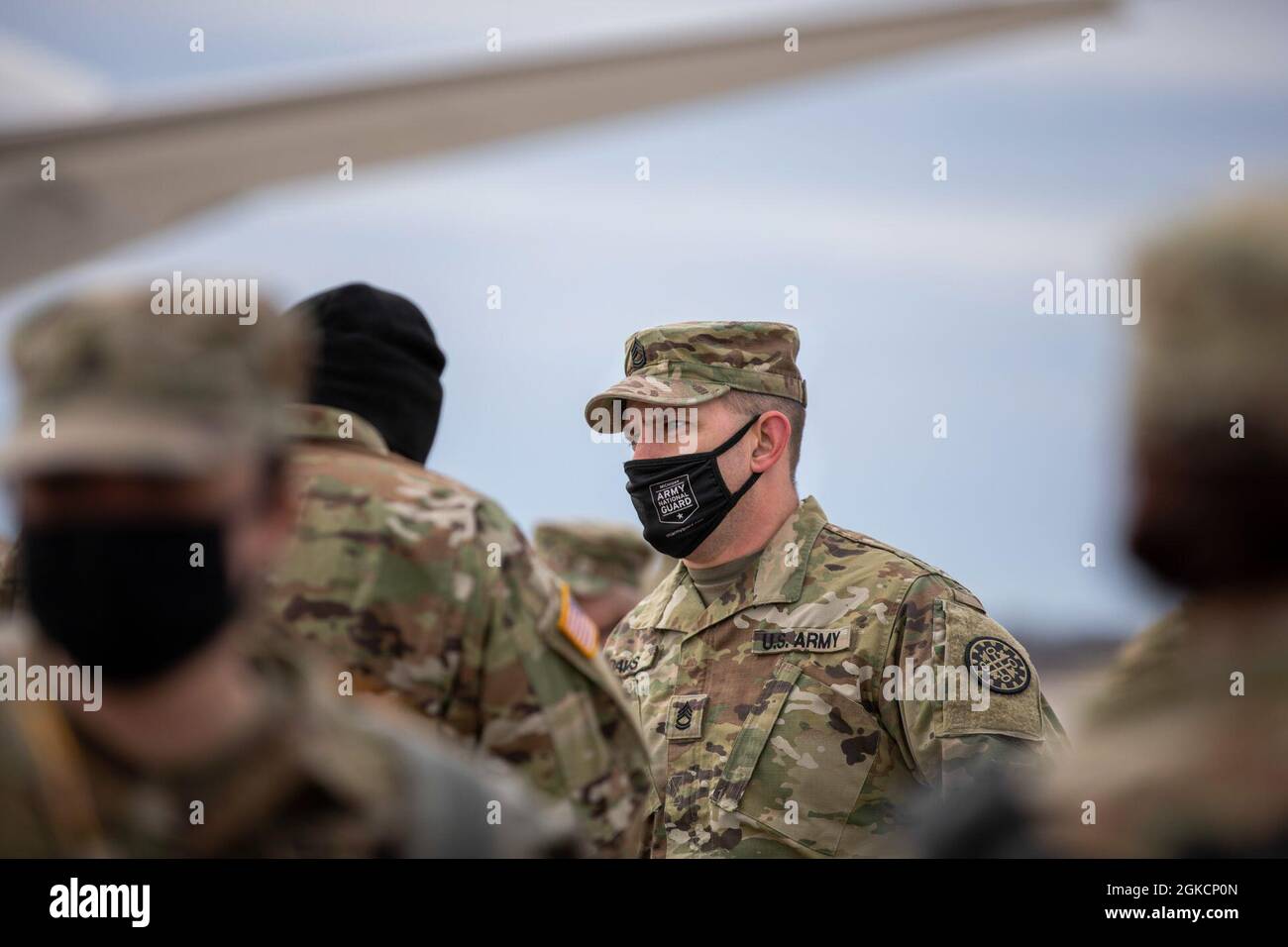 A U.S. Army Soldier with the 107th Engineer Battalion, 177th Military ...