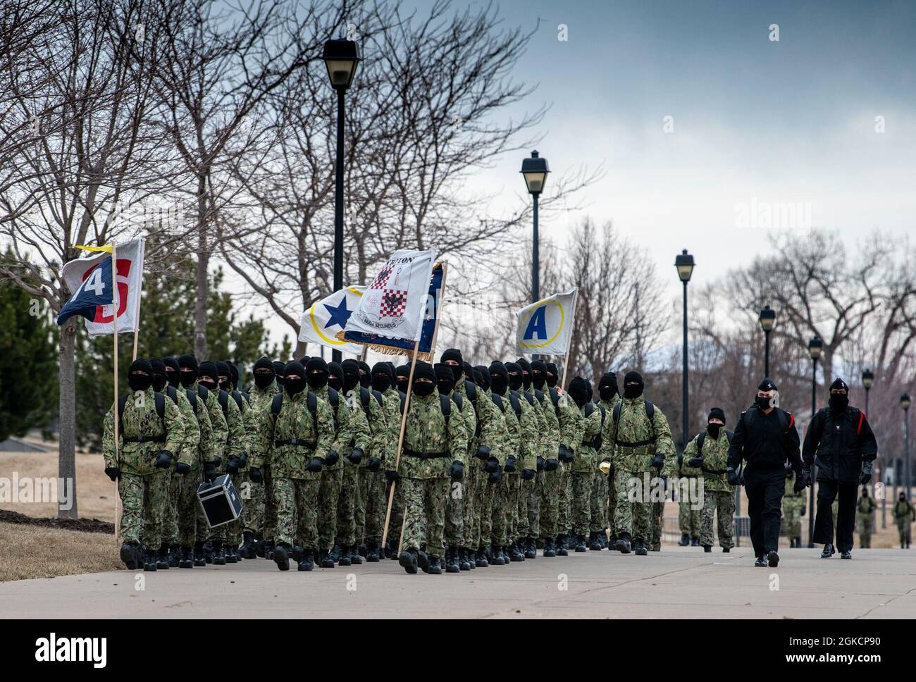 A recruit division marches in formation at Recruit Training Command ...