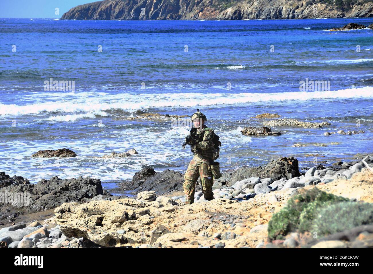 U.S. Army paratrooper assigned to Legion Company, 1-503rd Infantry ...