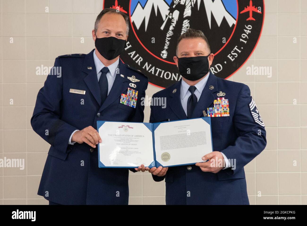 Brig. Gen. Daniel Boyack, Utah Air National Guard commander (left ...