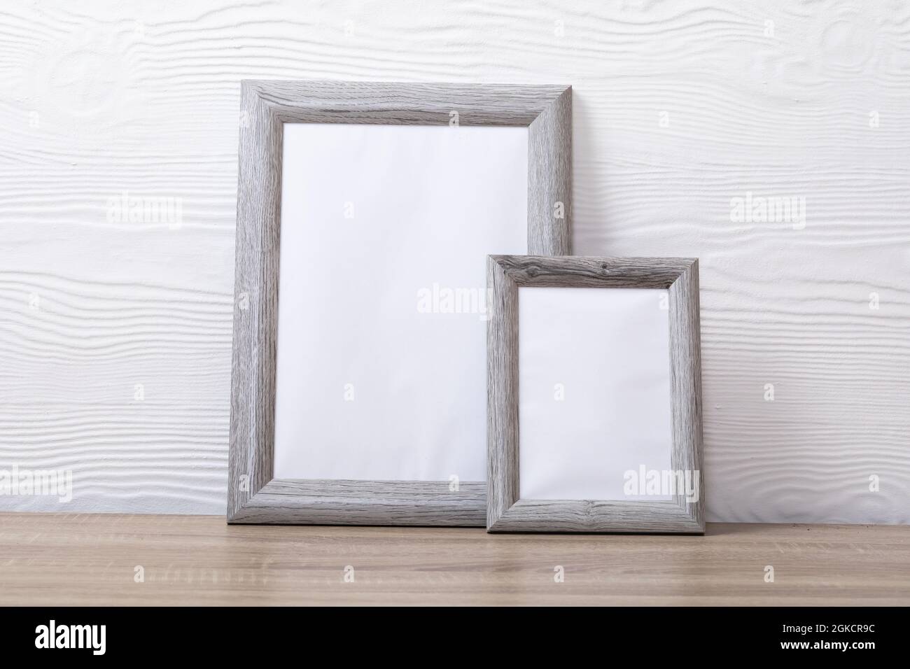 Composition of white cards in frames with copy space on white ...