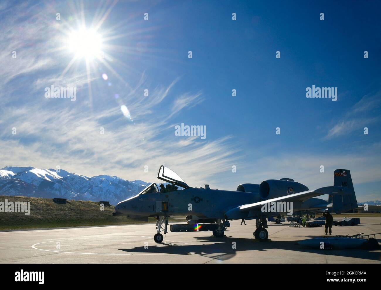 Lt. Col. Daniel Griffin, 104th Fighter Squadron, taxis an A-10 ...