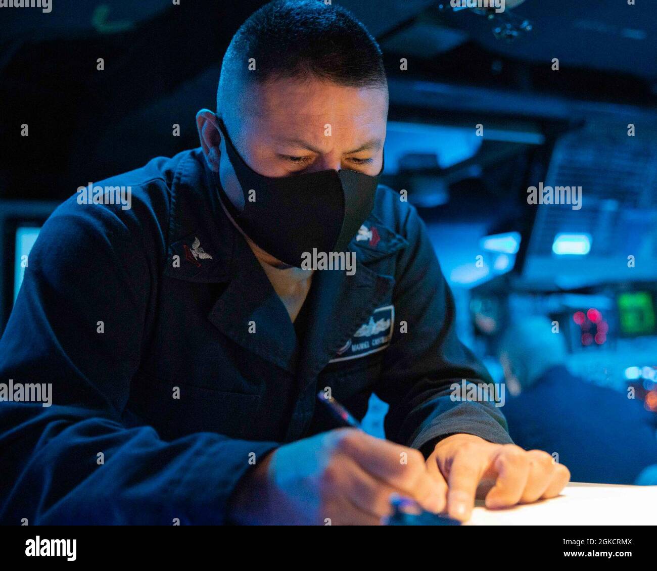 Operations Specialist 2nd Class Manuel Castillo, assigned to Destroyer ...