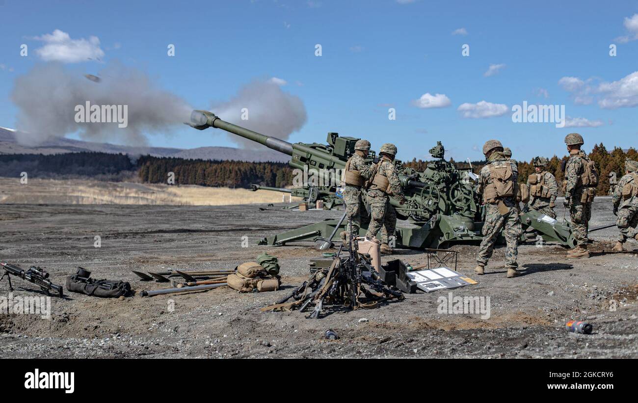 U.S. Marines with Echo Battery, Battalion Landing Team 3/4, 31st Marine ...