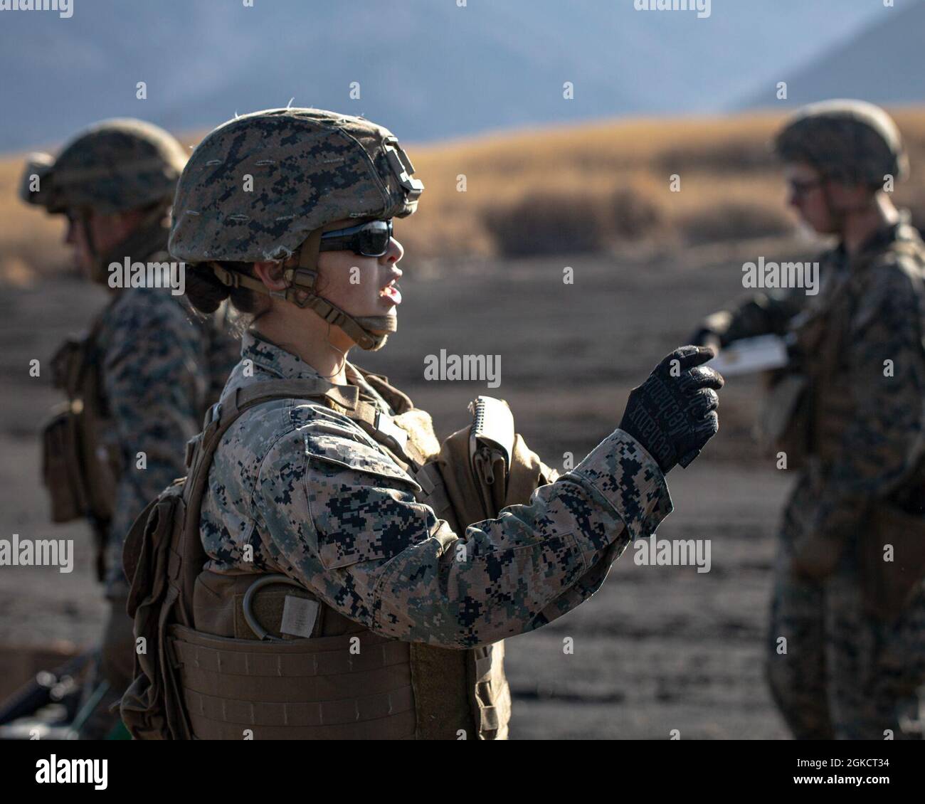 U.S. Marine Corps Cpl. Jessica Monaghan, a section chief with Echo ...