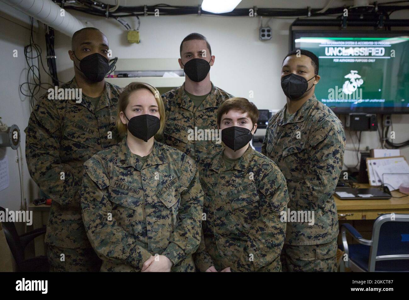 U.S. Marines of the Command Element Admin (S-1) section of the 24th ...