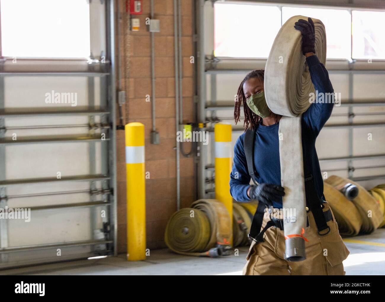 Airman 1st Class Tiara Webb, 60th Civil Engineer Squadron fire ...