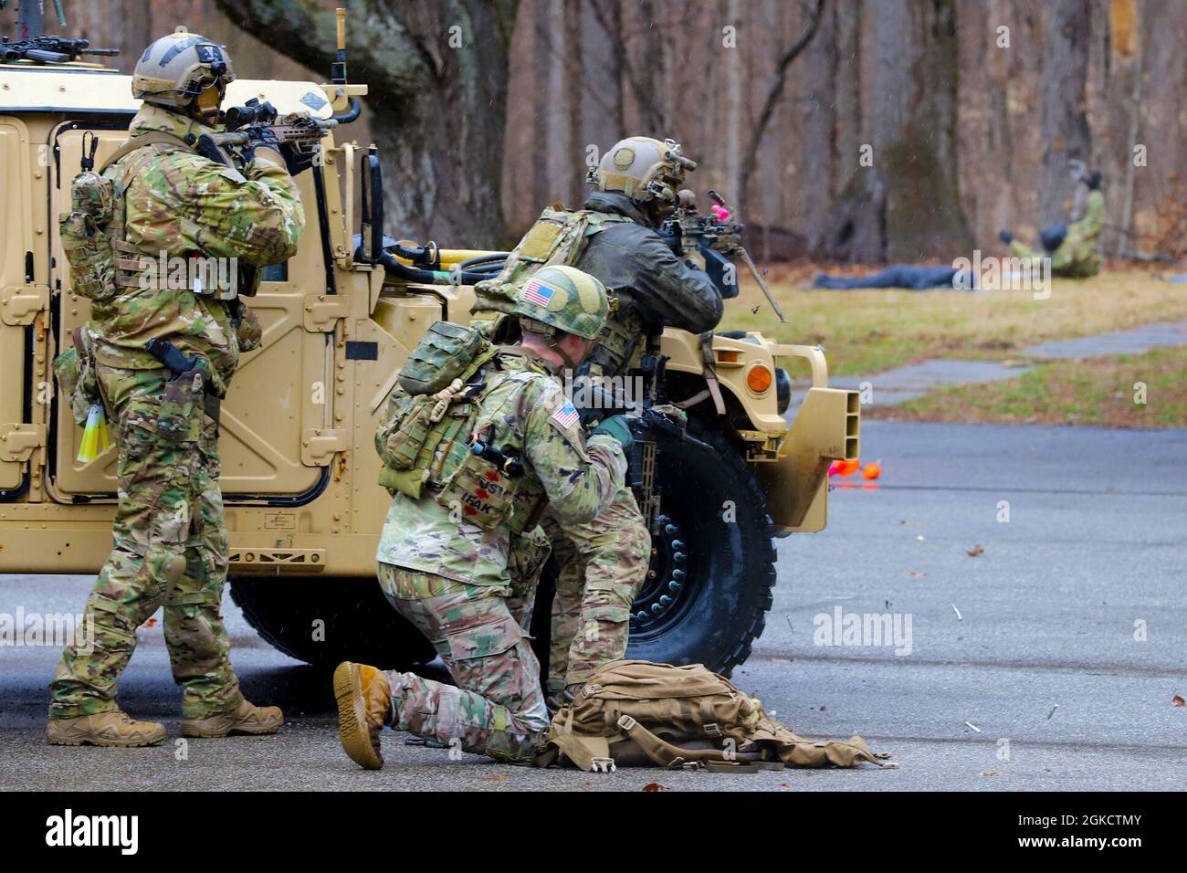 Green Berets with 5th Special Forces Group (Airborne) conduct a raid ...