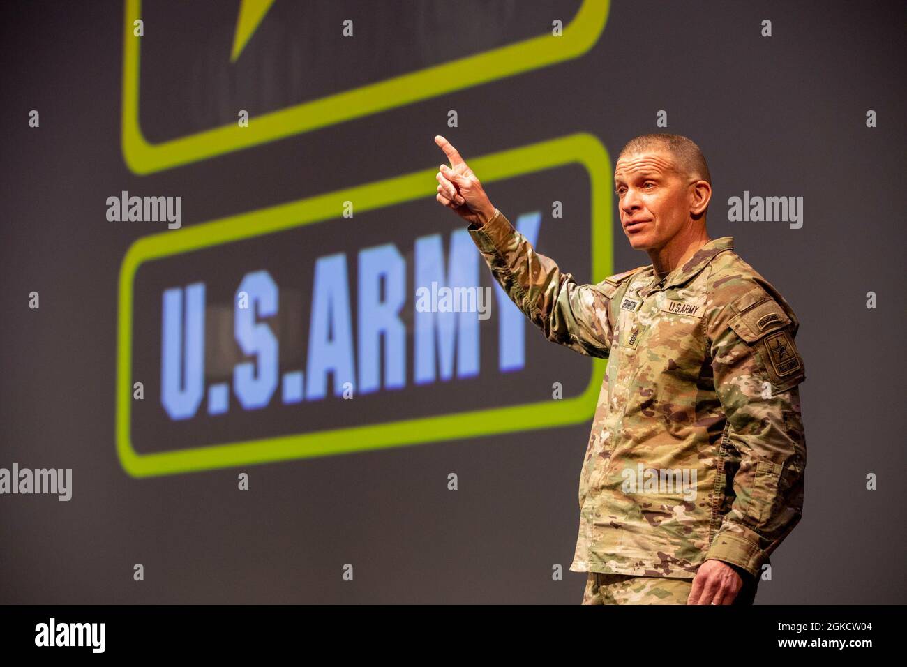 Sergeant Major of the Army Michael A. Grinston gives opening remarks in ...