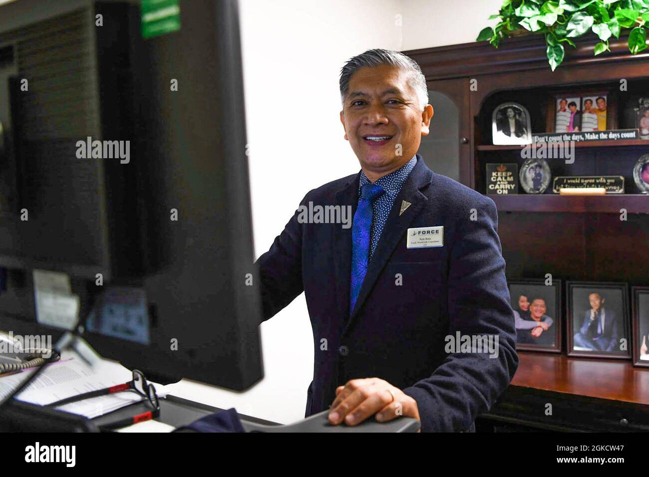 Nelz Ruiz, supervisory team lead at the Airman and Family Readiness ...