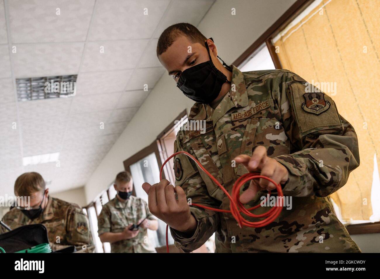 U.S. Air Force Airman 1st Class Jerron Minns, a cyber transport systems ...