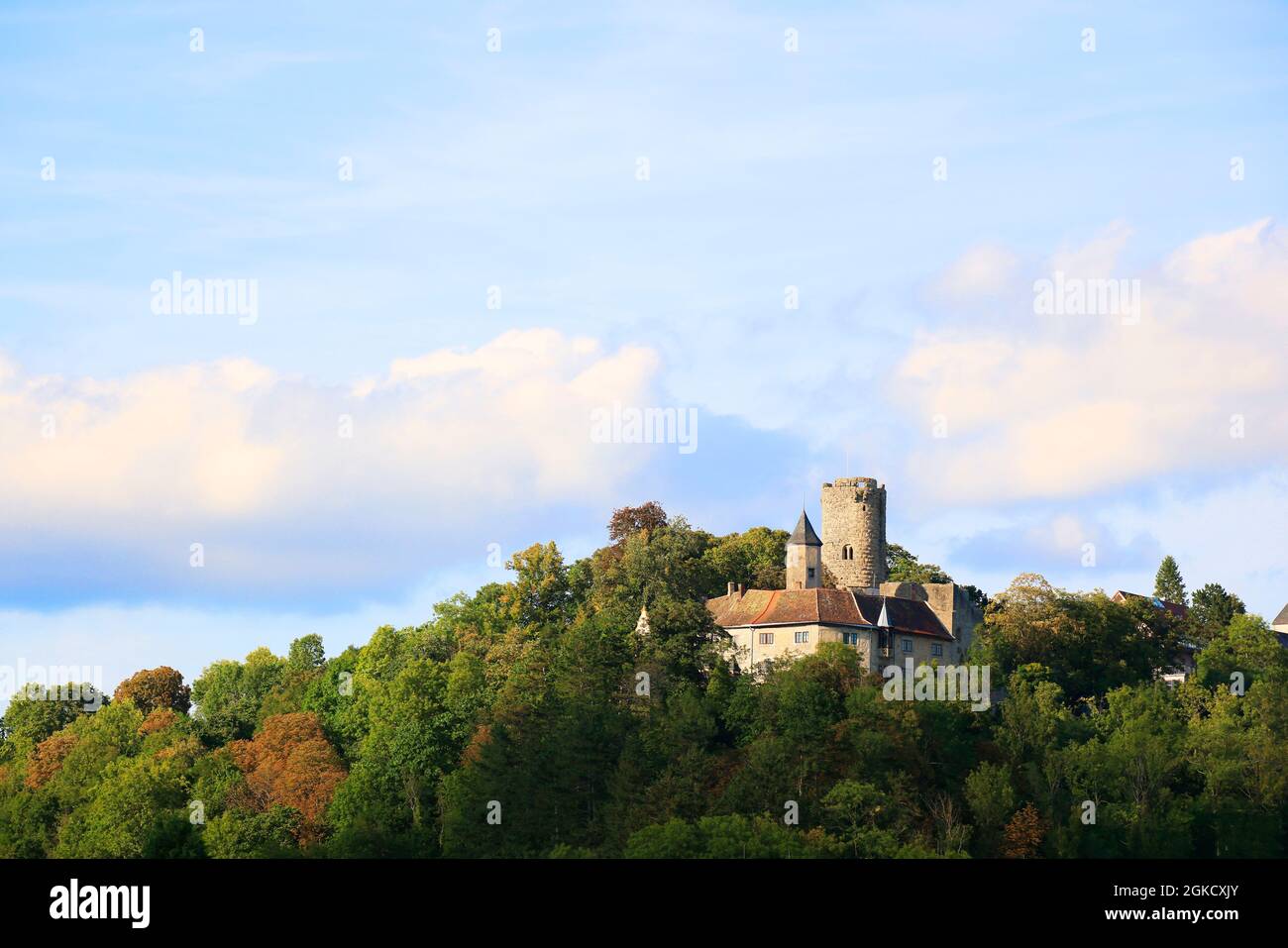 The medieval Castle Krautheim, Hohenlohe, Baden-Württemberg, Germany ...