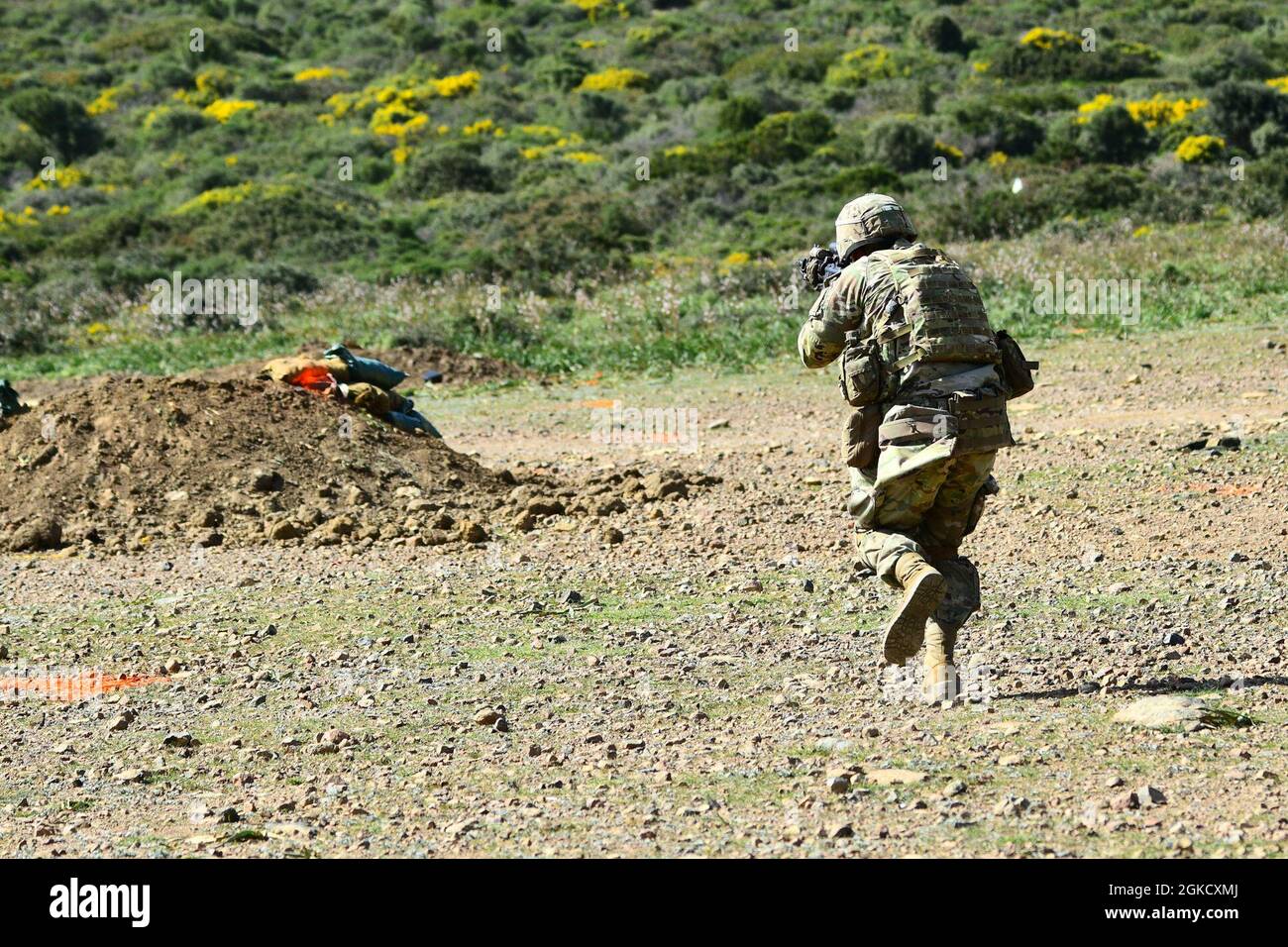 A U.S. Army paratrooper assigned to Legion Company, 1-503rd Infantry ...