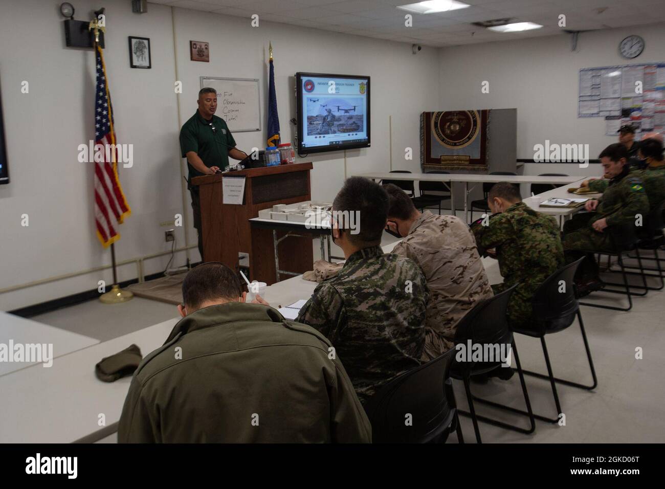 Ernest Hoopii, the Infantry Immersion Trainer (IIT) Site Lead, speaks ...