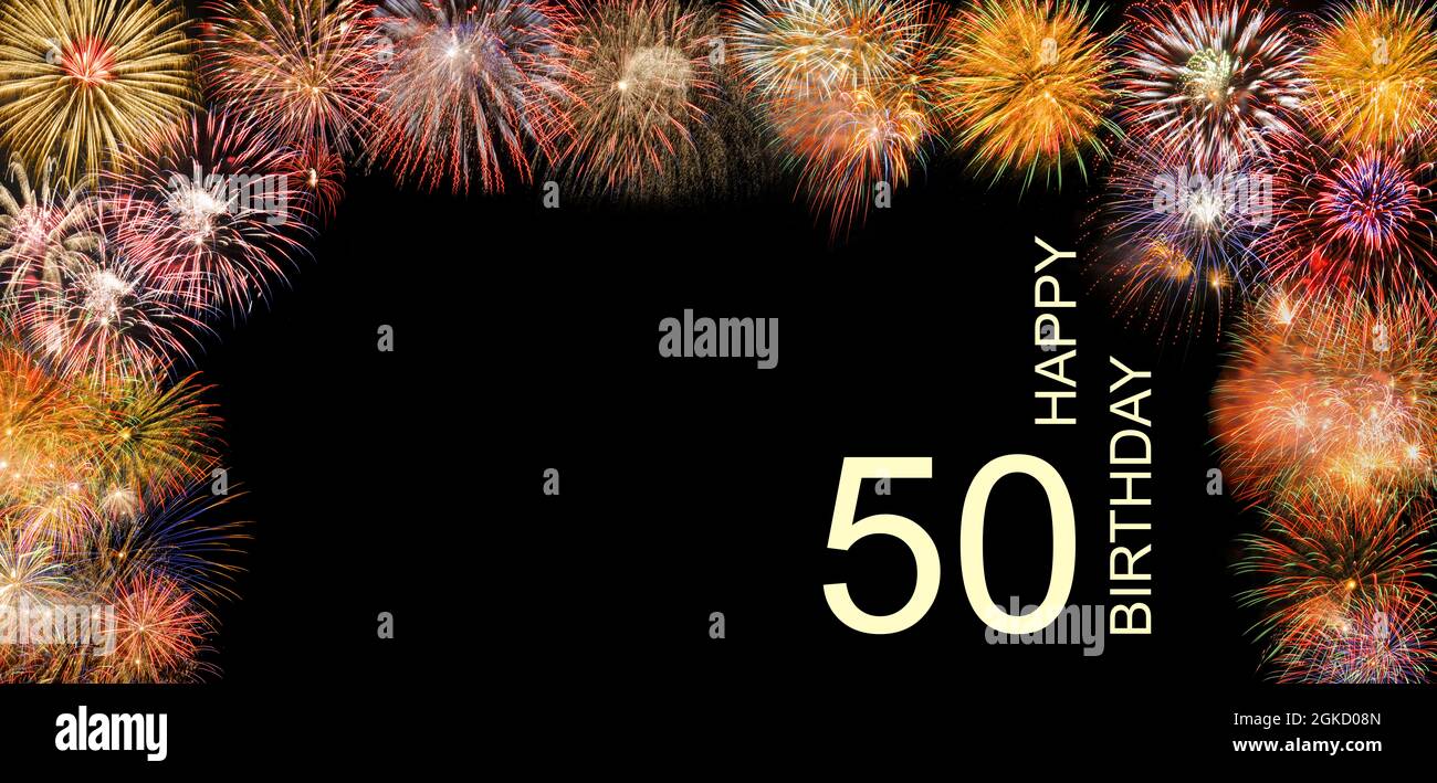 happy congratulations to the 50th birthday Stock Photo - Alamy