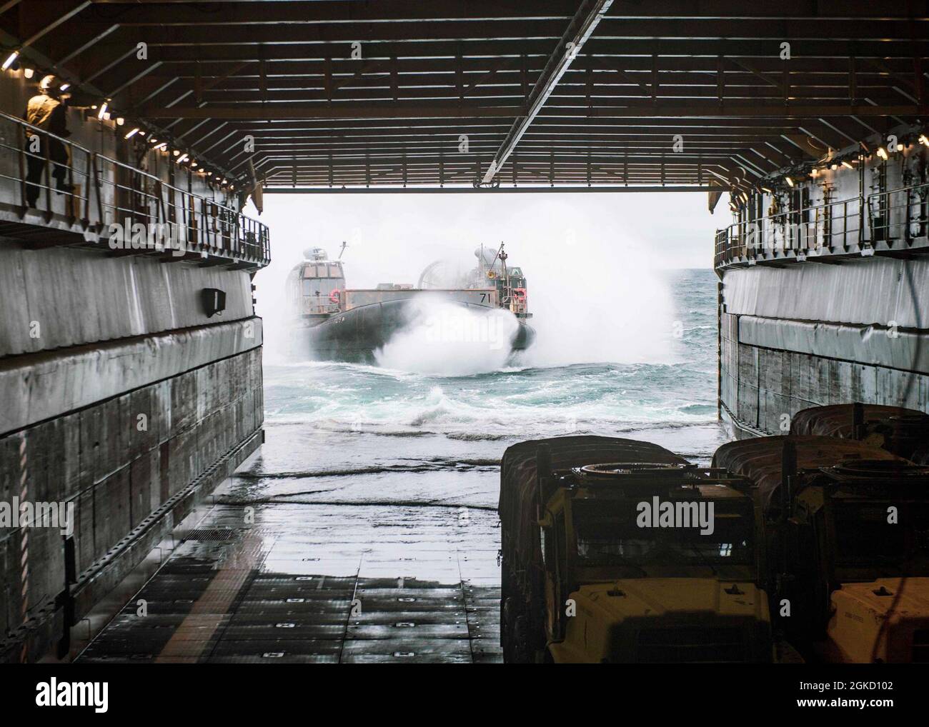 210316-N-NQ285-1041 ATLANTIC OCEAN (March 16, 2021) Landing Craft, Air ...