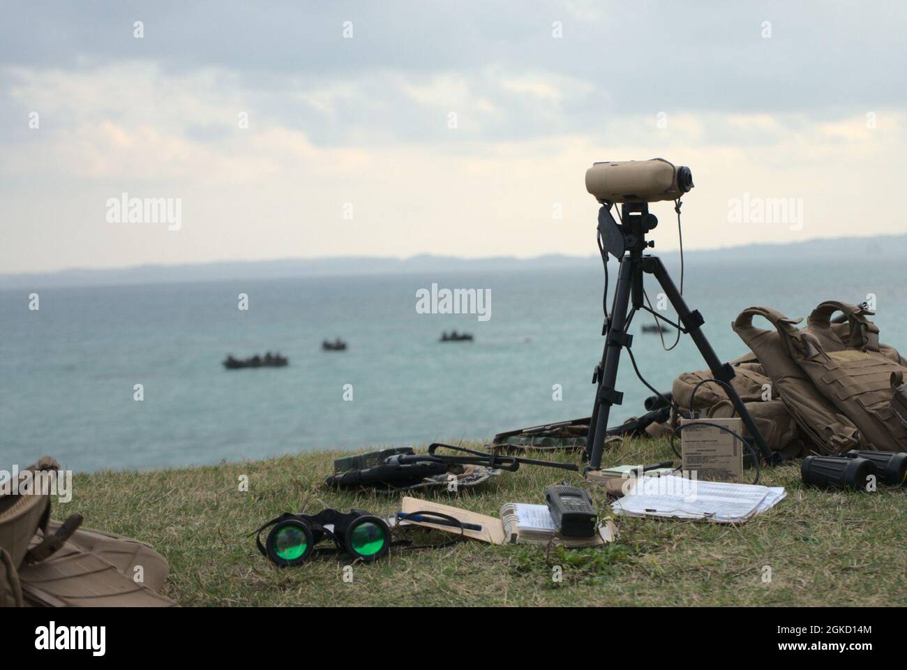 An observation post overlooks Marines from 3d Battalion, 3d Marines ...