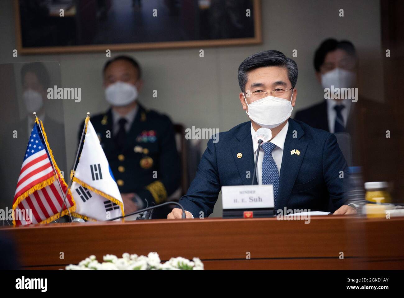 South Korean Minister of National Defense Suh Wook delivers remarks in ...