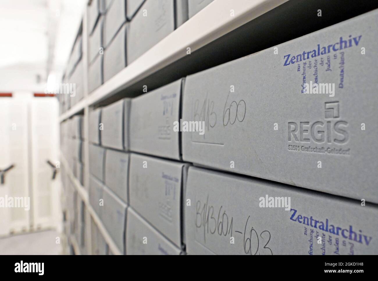 Heidelberg, Germany. 14th Sep, 2021. View into an archive corridor of ...