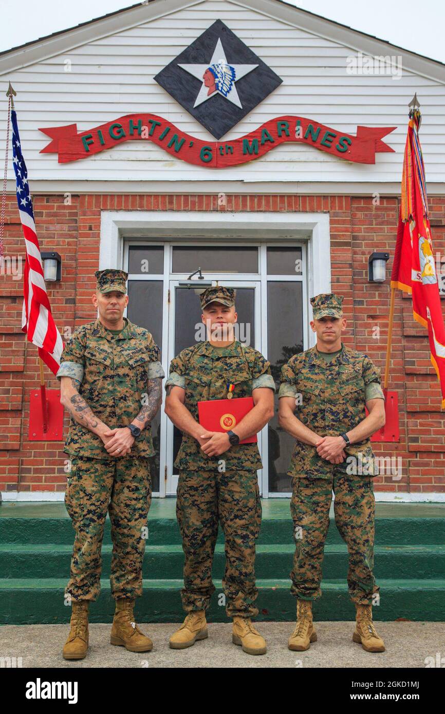 U.S. Marine Corps Sgt. Maj. Daniel Krause, Sgt. Maj. Anthony Loftus and ...