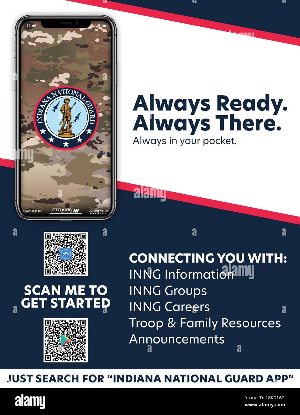 Indiana National Guard application flyer Stock Photo - Alamy