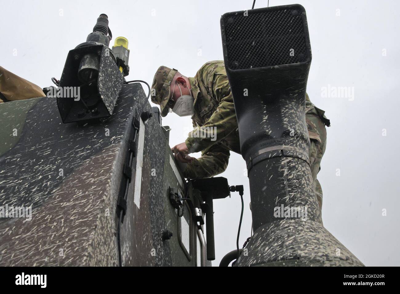 A U.S. Soldier with Regimental Engineer Squadron, 2d Cavalry Regiment ...