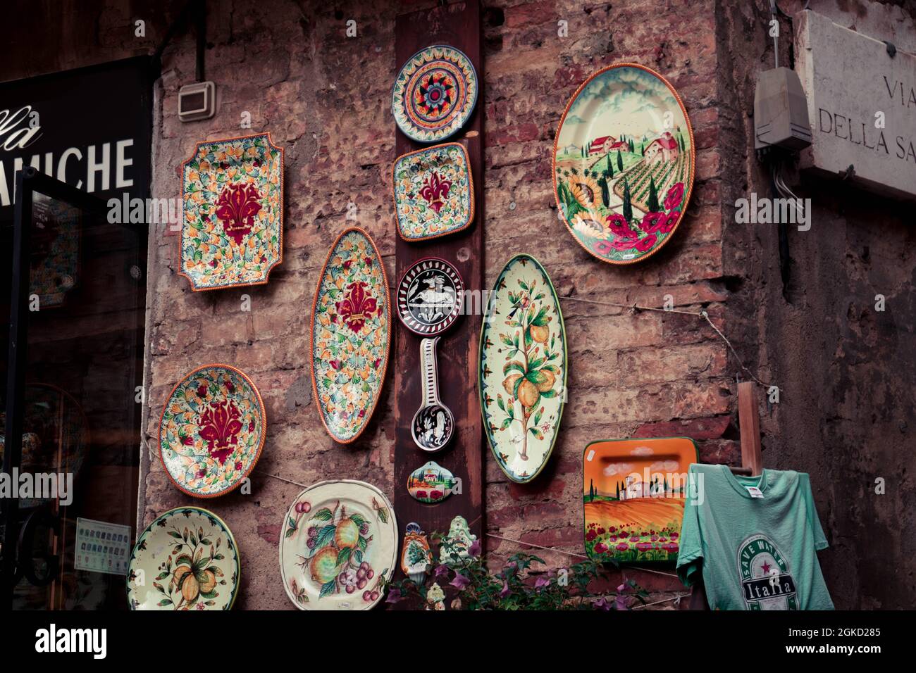 Colourful Italy street art market Stock Photo - Alamy