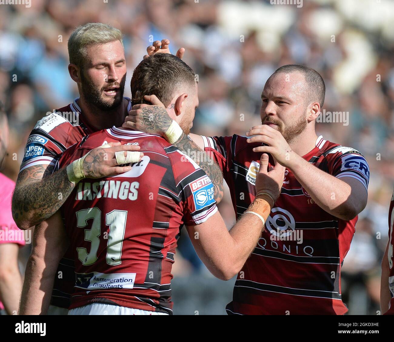 Wigan warriors celebrate try hi-res stock photography and images - Alamy
