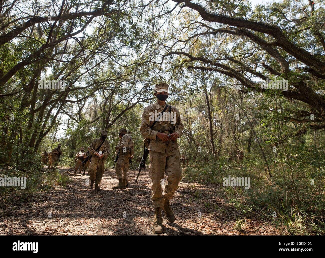 Recruits with Kilo Company, 3rd Recruit Training Battalion, complete ...