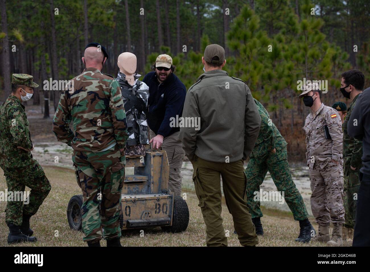 A Marathon Target robotic system is showcased during a tour for foreign ...