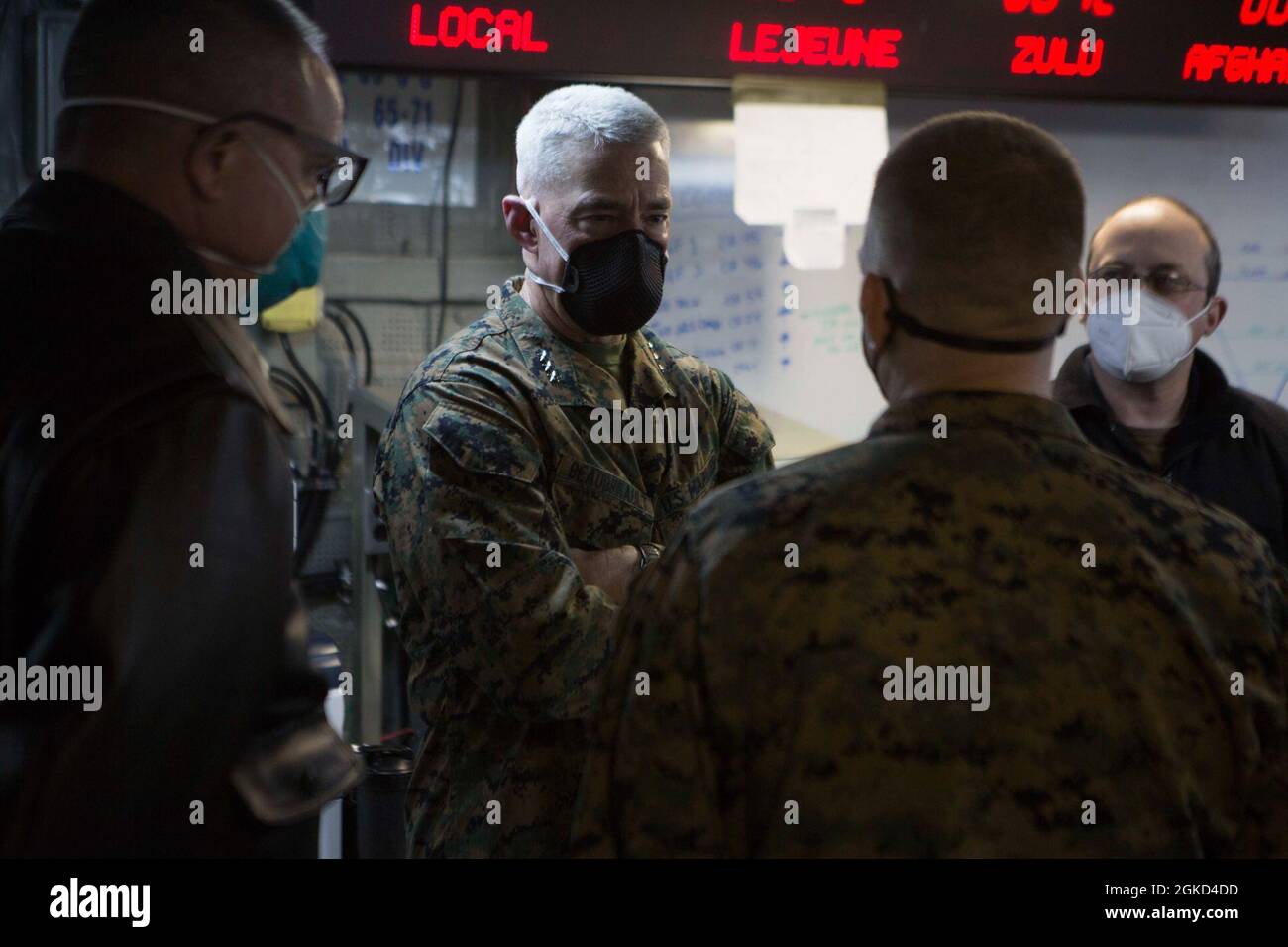 U.S. Marine Corps Lt. Gen. Brian D. Beandreault (middle), Commanding ...