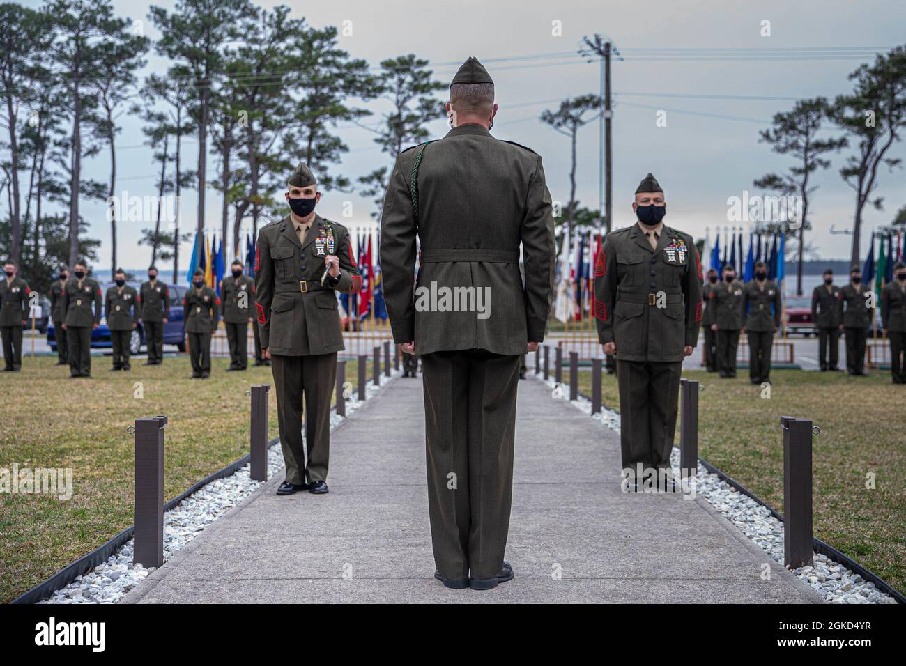 Sgt. Maj. Anthony J. Loftus, off-going sergeant major, 6th Marine ...