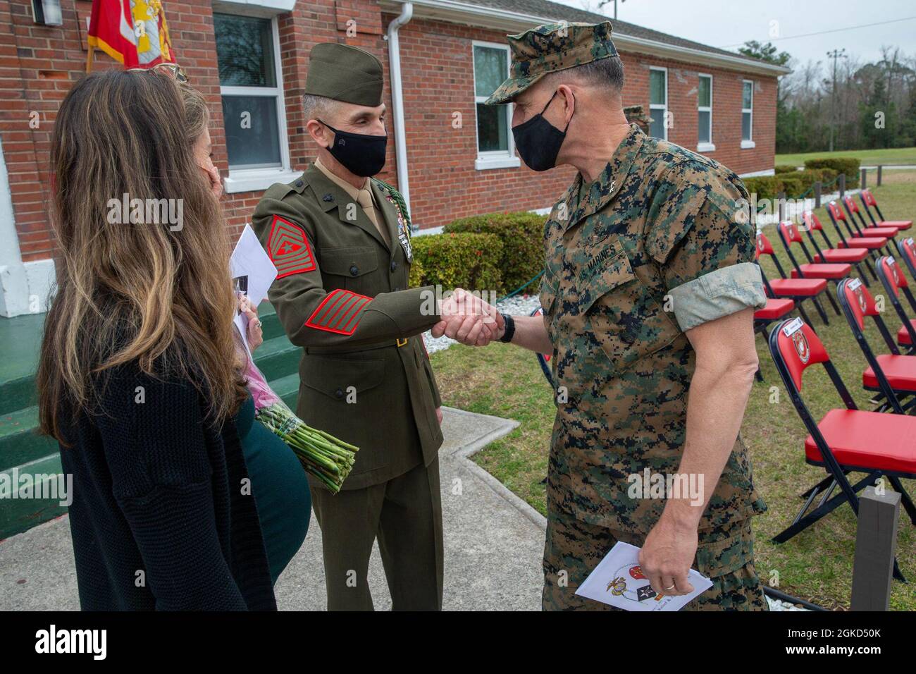 Sgt. Maj. Anthony J. Loftus, off-going sergeant major, 6th Marine ...