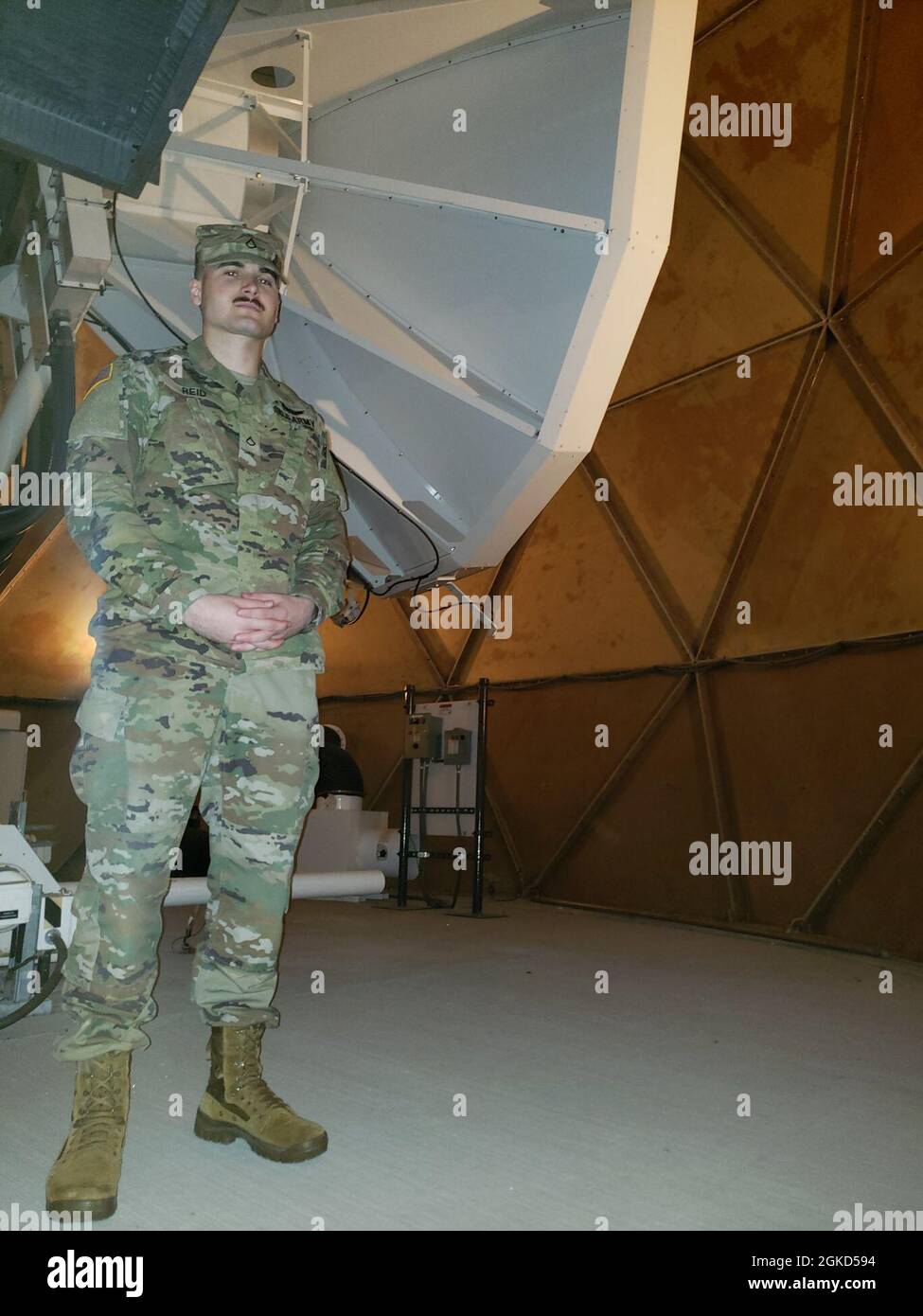 Newly promoted Spc. Brennan Reid, a satellite network controller with B ...