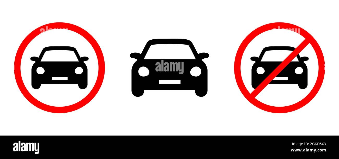 car prohibition sign. parking prohibition sign on a white background ...