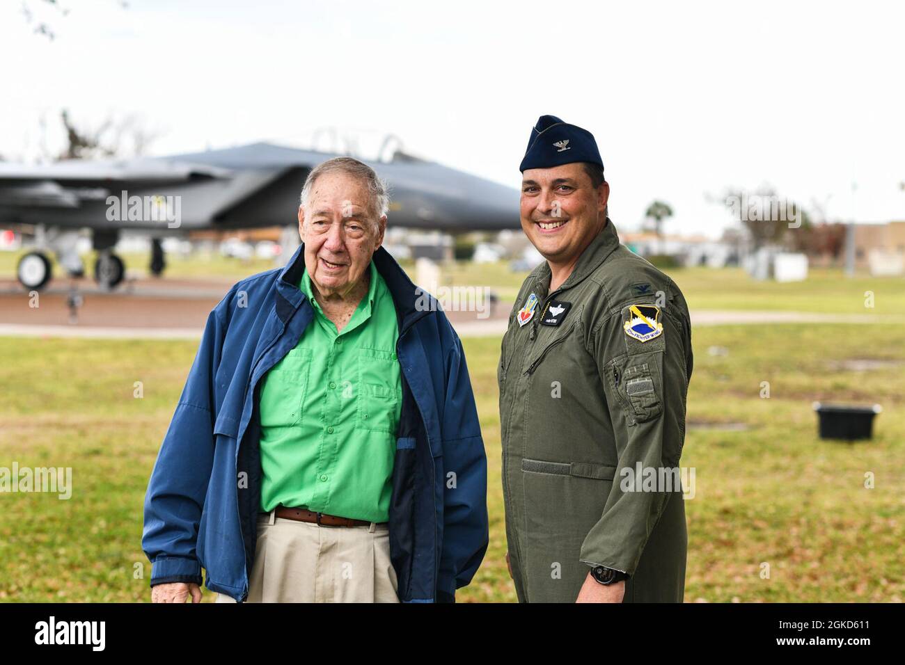 Gen. (ret.) Charles “Chuck” Horner (left), poses for a photo with U.S ...