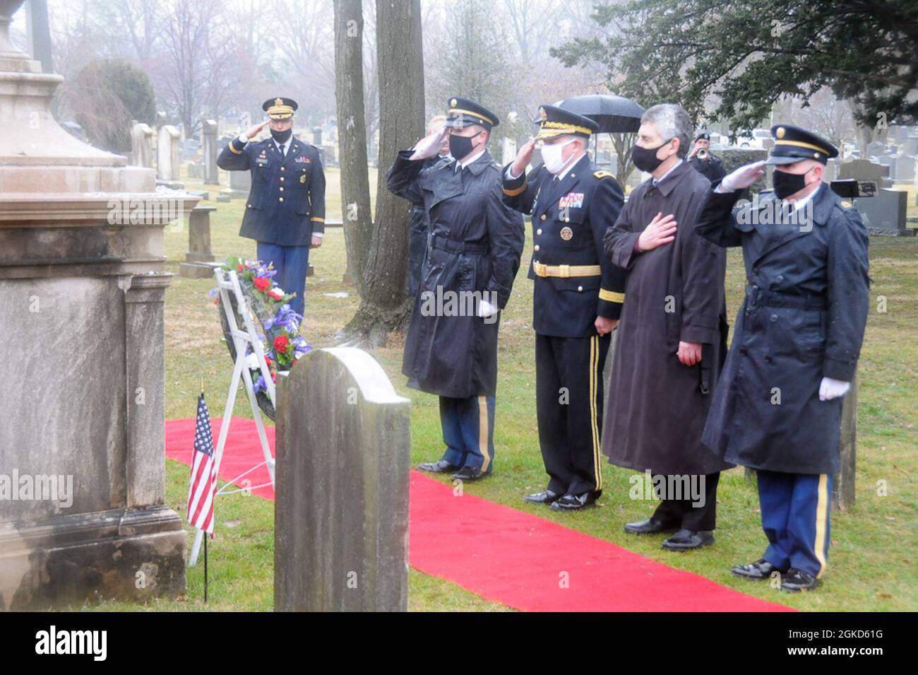 Princeton Mayor Mark Freda (second from right) and Maj. Gen. Mark ...