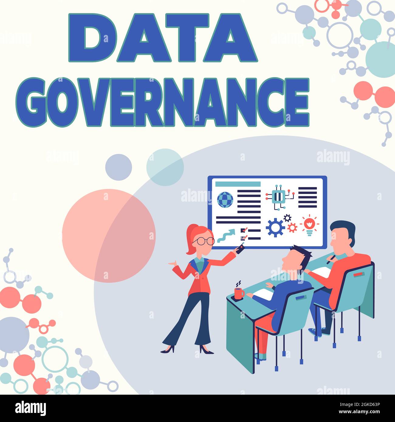 Handwriting text Data Governance. Concept meaning general management of ...