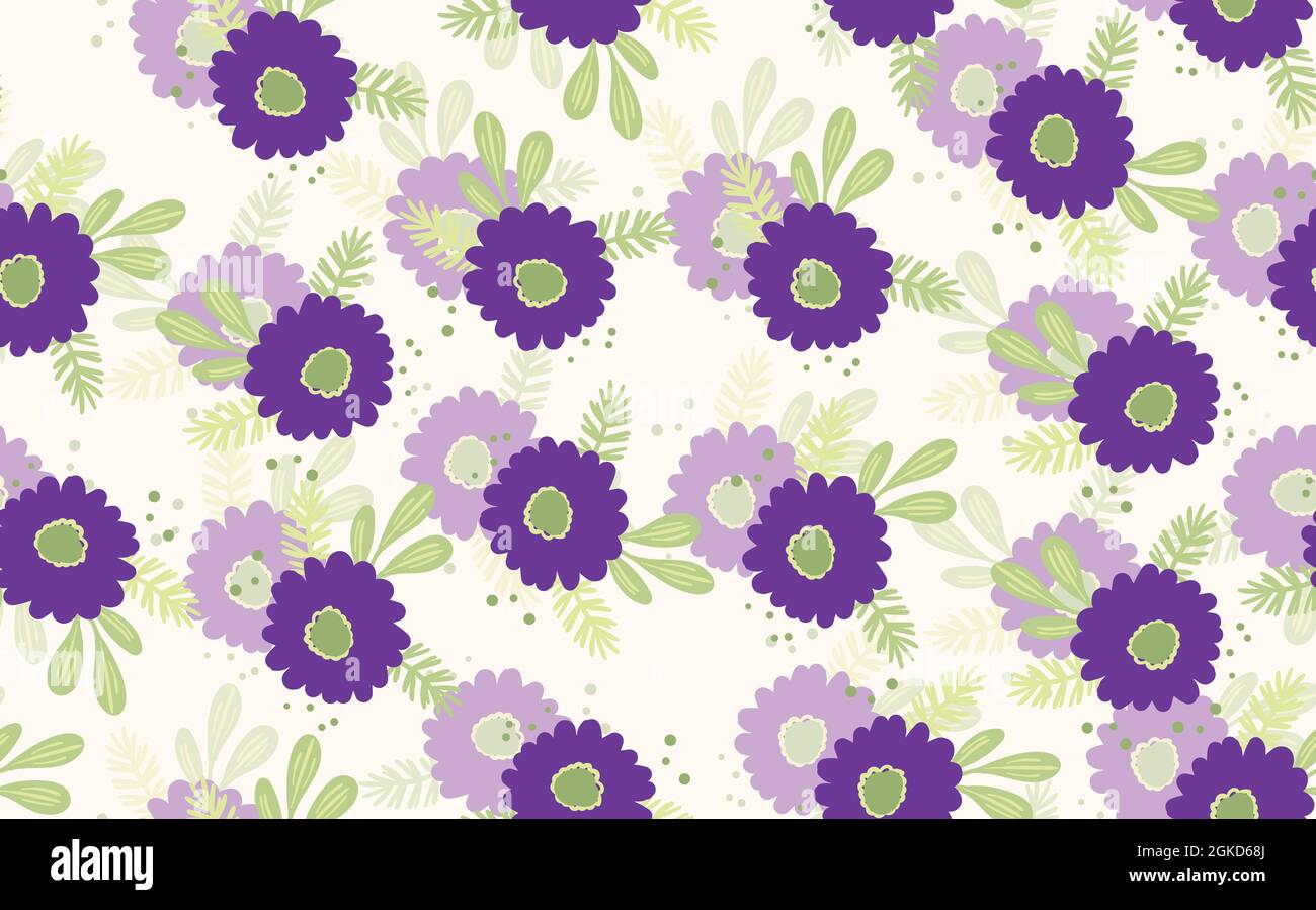 Seamless floral pattern based on traditional folk art ornaments ...