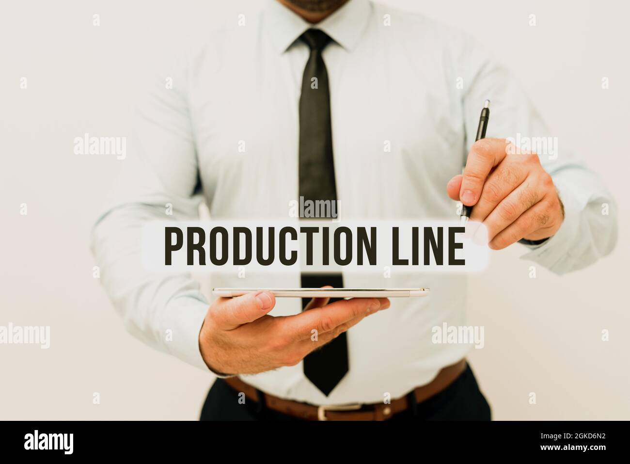 Text showing inspiration Production Line. Business showcase set of ...