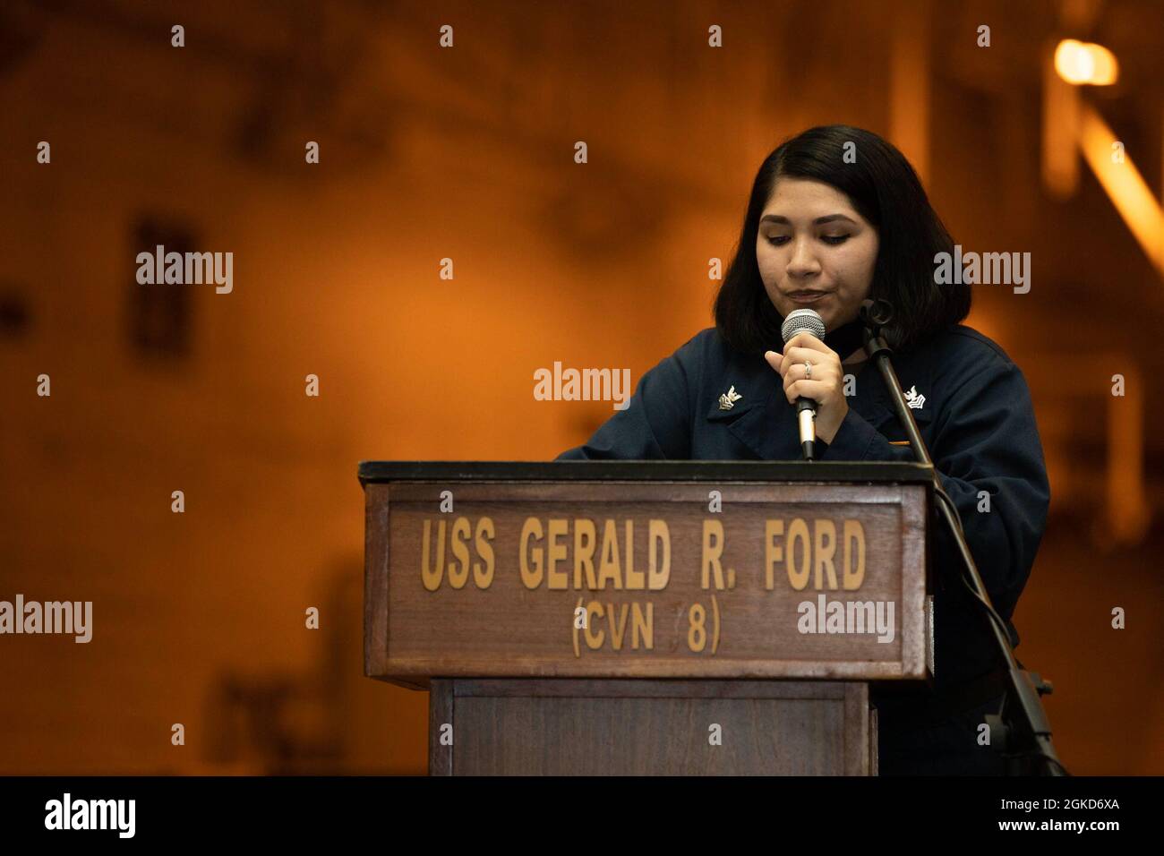 Yeoman 1st Class Angelica Brown, from San Antonio, Texas, assigned to ...
