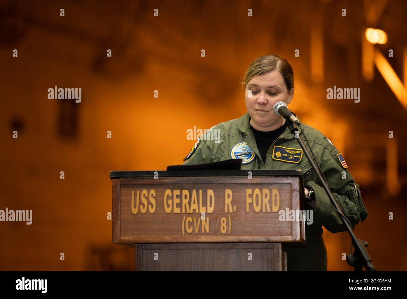 Cmdr. Melissa Webb, from Virginia Beach, Virginia, assigned to USS ...