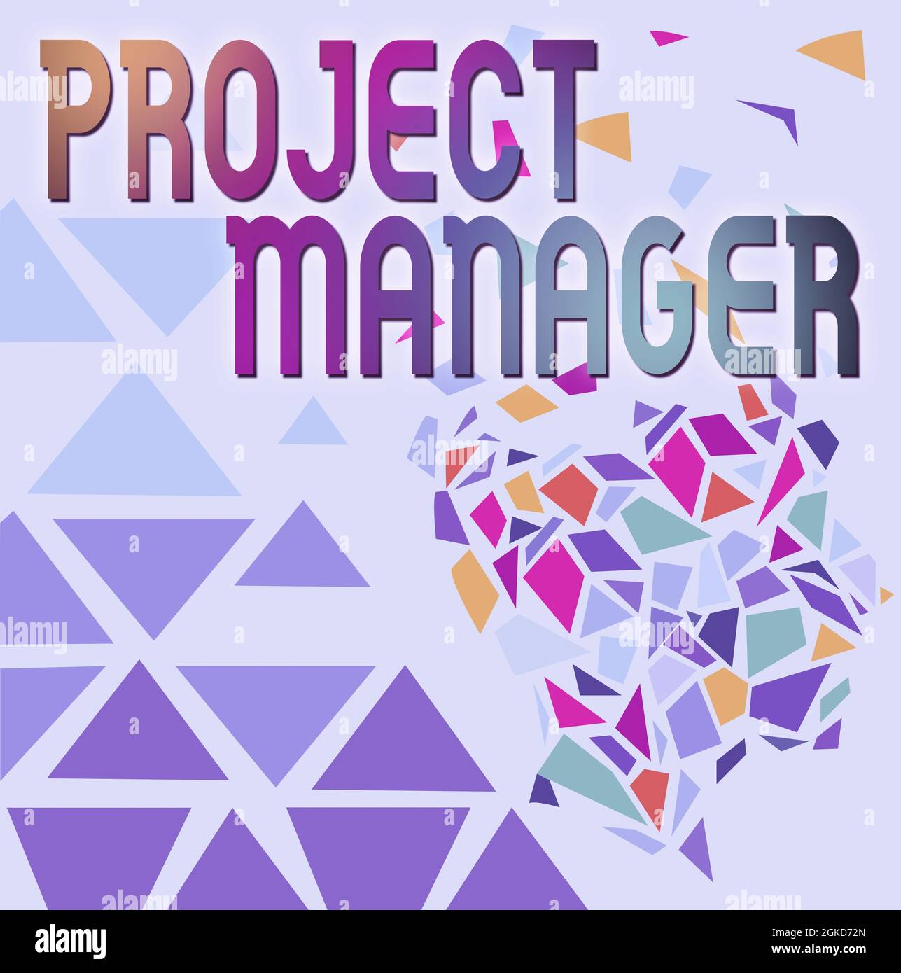 Hand writing sign Project Manager. Word Written on overall charge of ...