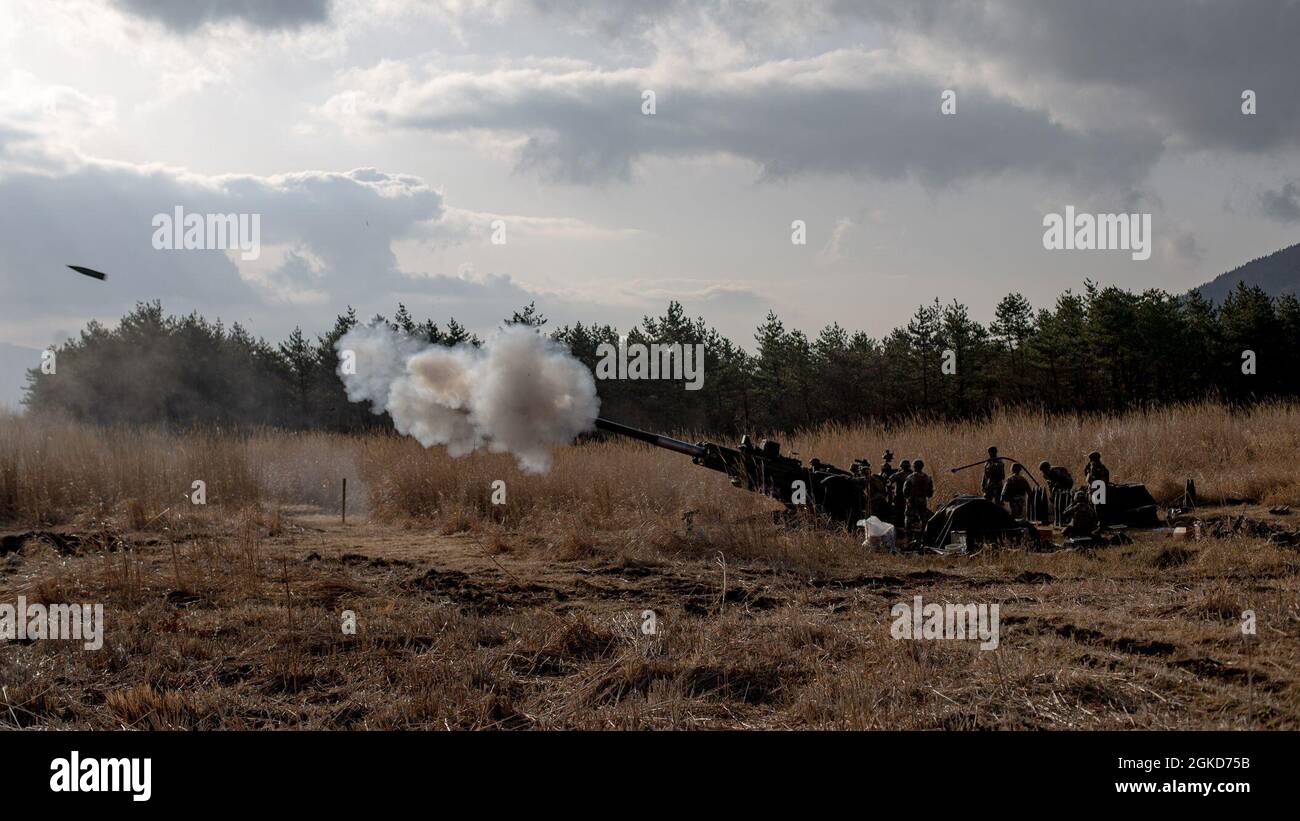 U.S. Marines with Echo Battery, Battalion Landing Team 3/4, 31st Marine ...