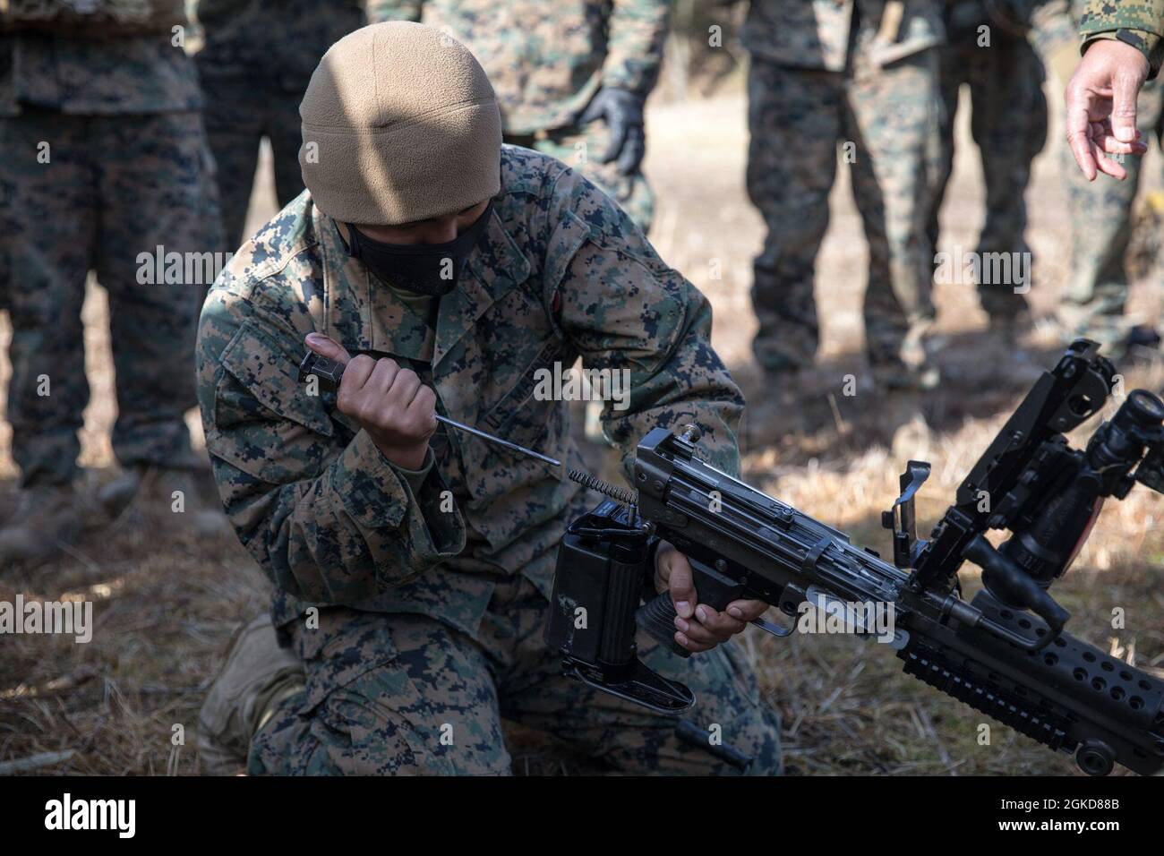 U.S. Marine Corps Lance Cpl. Brandon Vargas, a combat engineer with ...