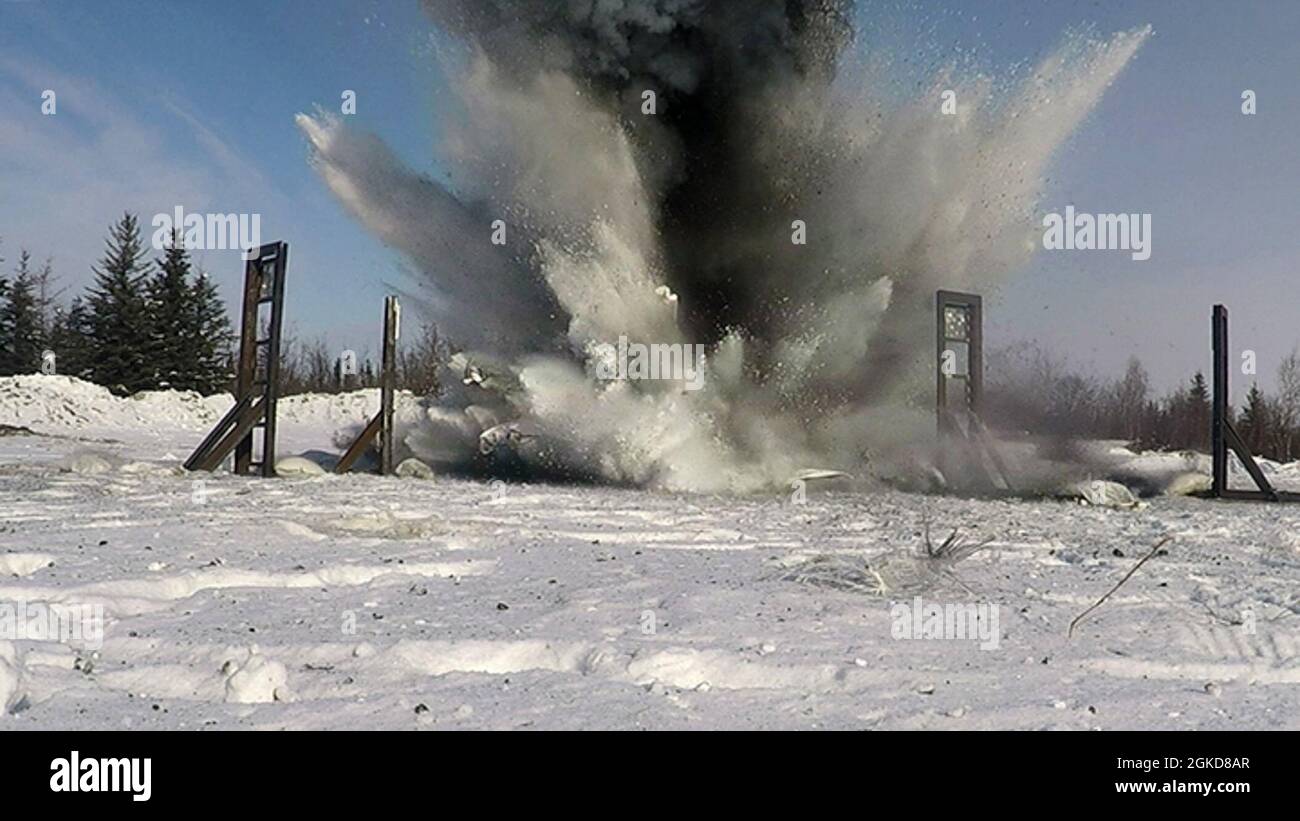 U.S. Air Force airmen from the 354th Civil Engineer Squadron Explosive ...