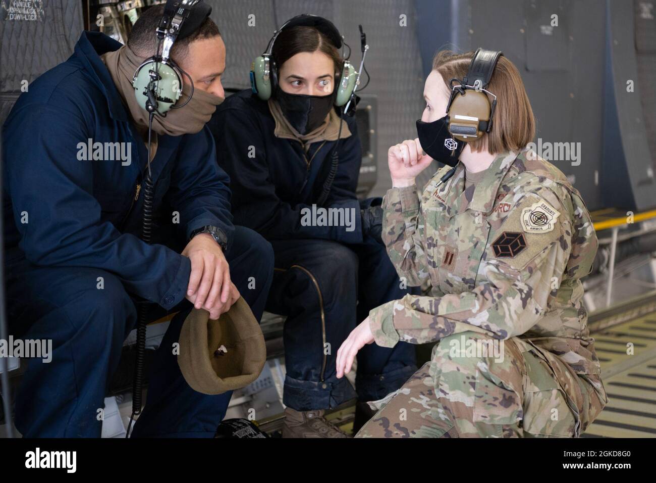 U.S. Air Force Capt. Sophia Rizzo, right, Headquarters Air Force ...
