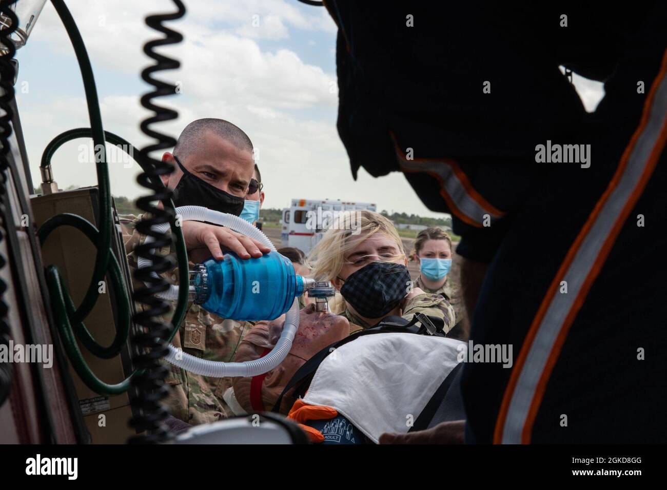 Personnel from the 42nd Medical Group participate in airlift flight ...