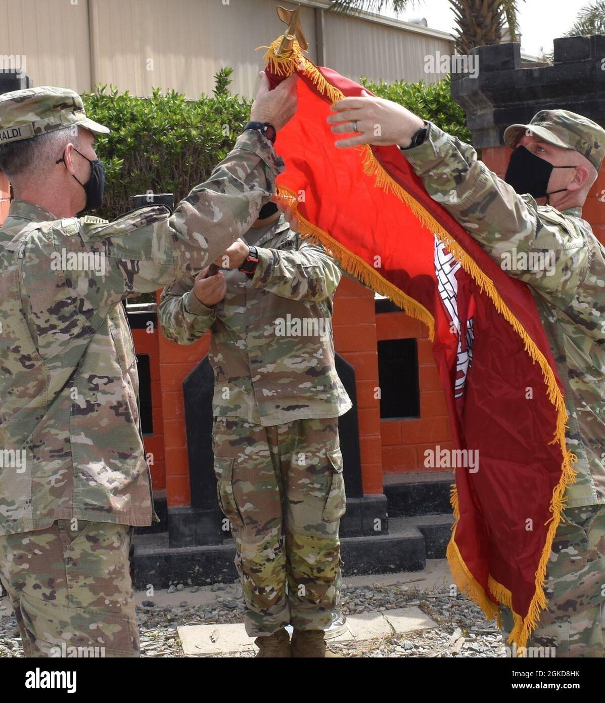On March 18, 2021 at Camp Arifjan, Kuwait the command colors of the ...